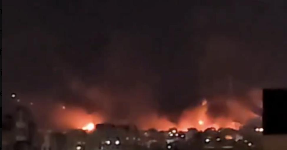 ISRAELI STRIKE HITS OIL DEPOT, FUEL TANK SOUTH OF TEHRAN